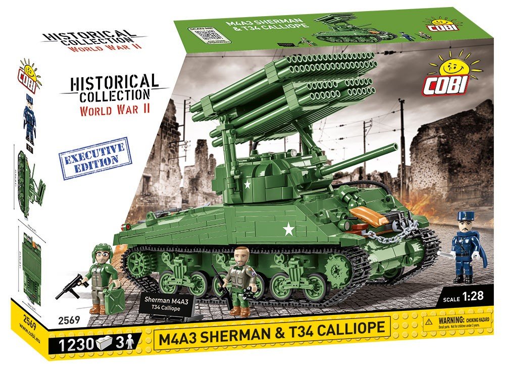 COBI Byggesæt WW2 M4A3 Sherman & T34 Calliope - 1230 klodser - Alle ...